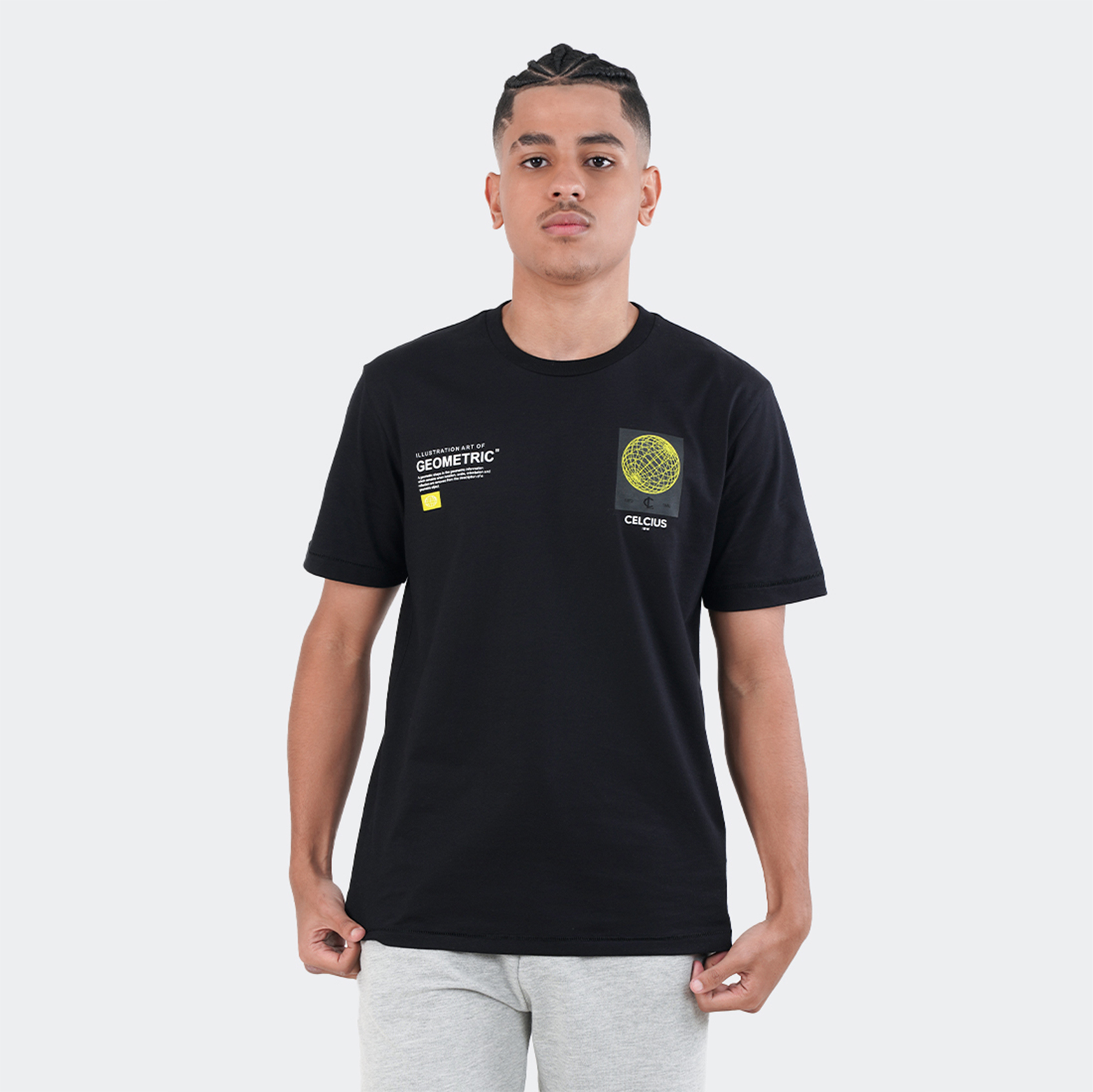 Geometric T-shirt Black